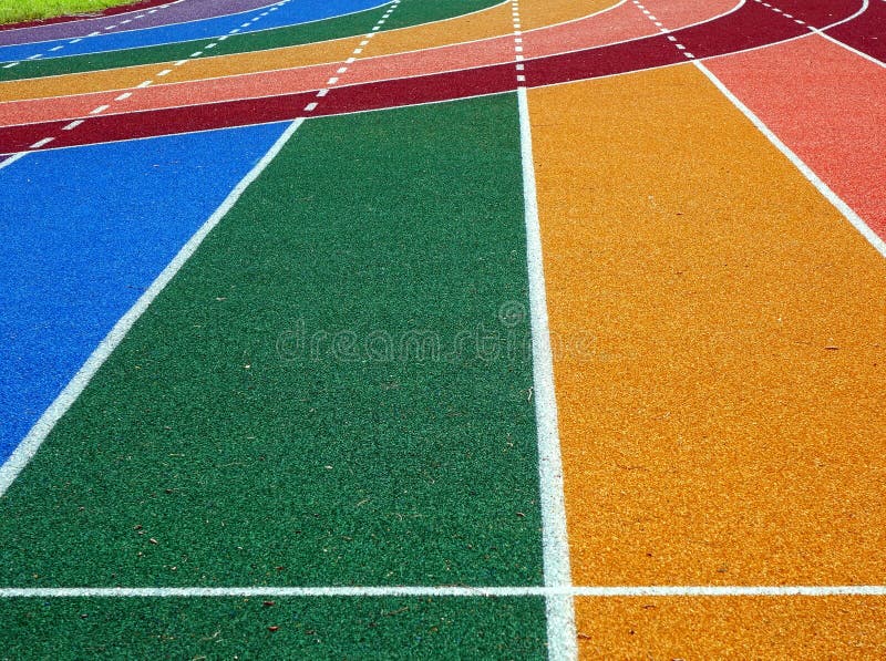 Athletic Track Markings stock image. Image of lines, green - 96075969