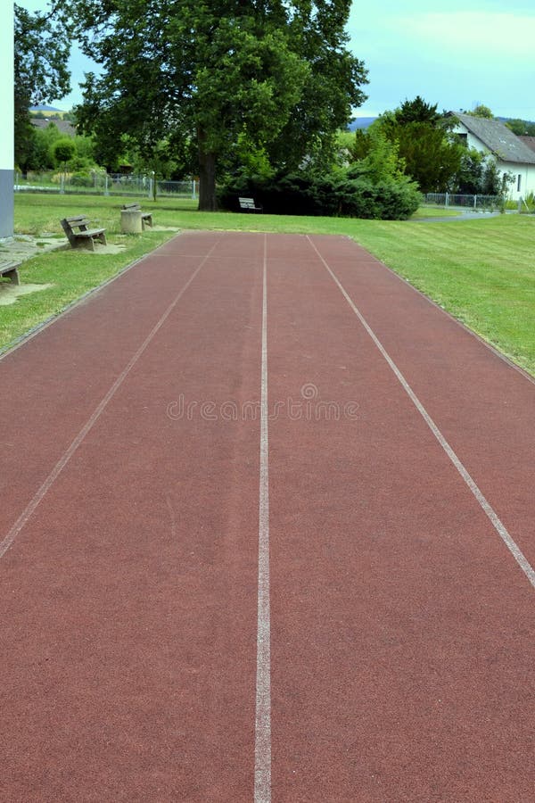 Athletic Track at School on Playground Stock Image - Image of scene ...