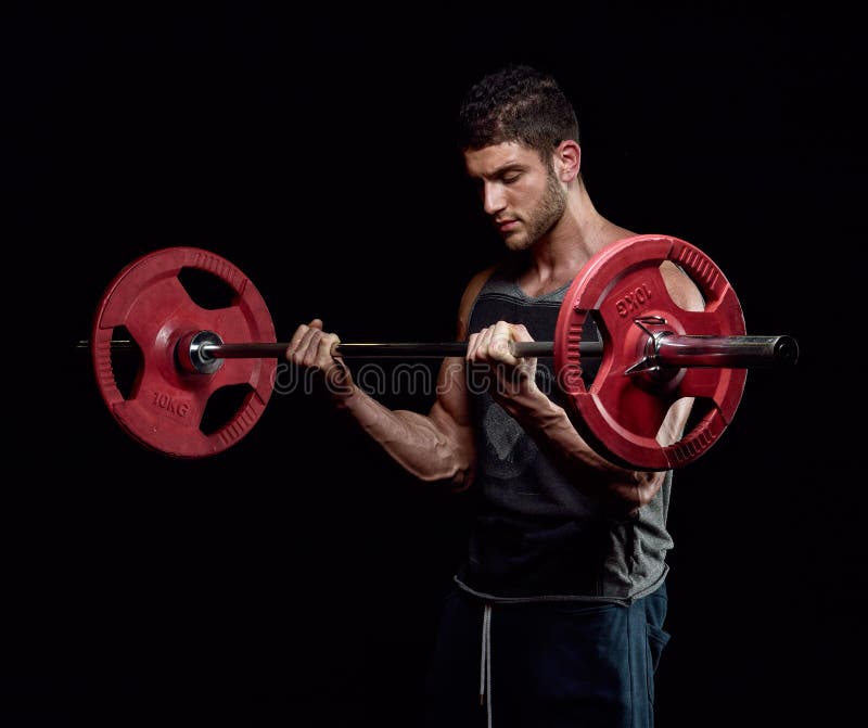 Athletic Young Man Exercising Stock Photo - Image of casual, exercise ...