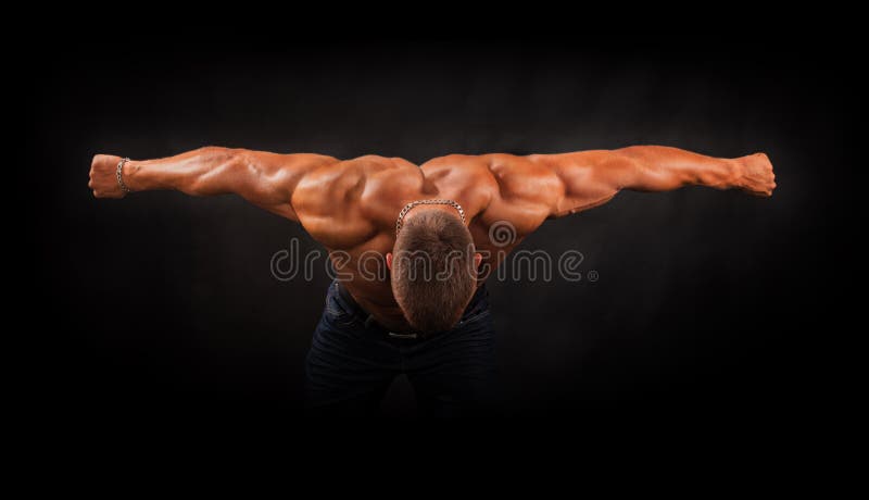 Back of Muscular Body Builder Stock Photo - Image of fitness, exposed ...