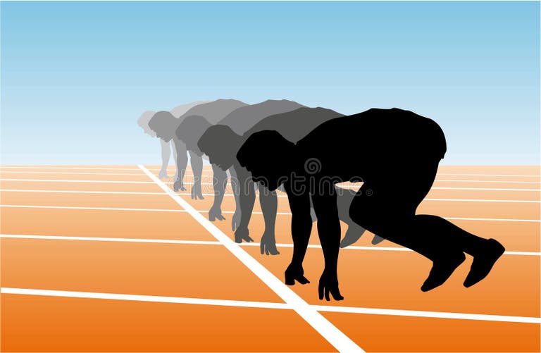 Line Athletics Race Start Stock Illustrations – 900 Line Athletics Race ...