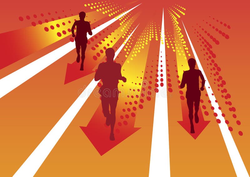 Color runners stock vector. Illustration of text, design - 17735267