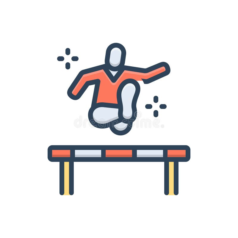 Color Illustration Icon for Athletics, Jump and Running Stock Vector ...