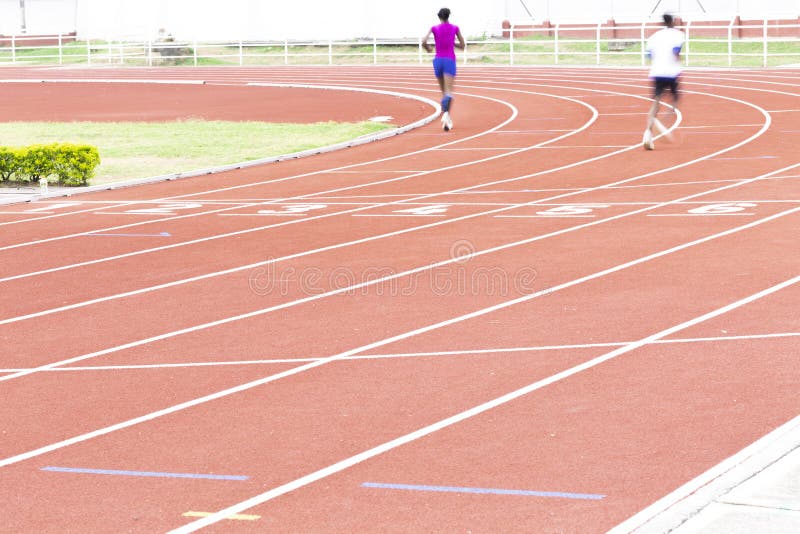 Athletics People Running on the Track Field Stock Photo - Image of ...