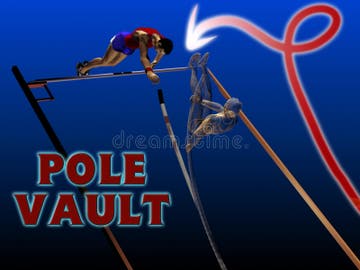 Athletics Pole vault stock illustration. Illustration of individual ...