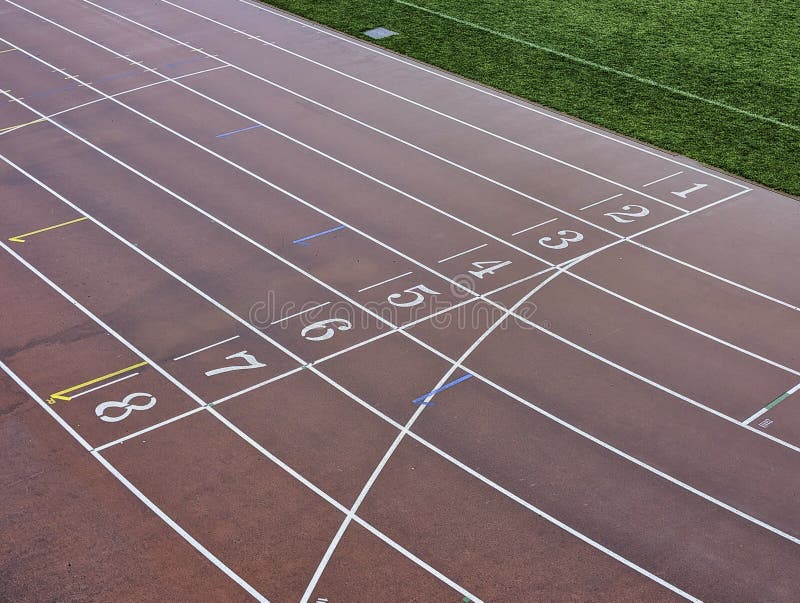 Athletics running track stock photo. Image of stadium - 311227018