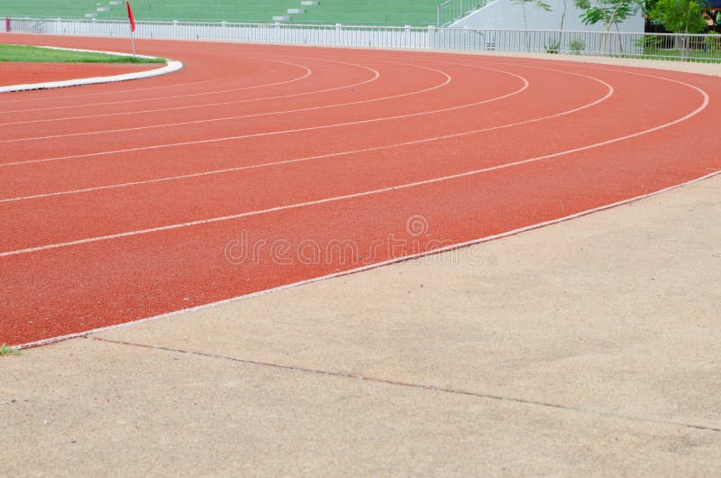 Athletics Stadium Running Track Stock Image - Image of campus, compete ...