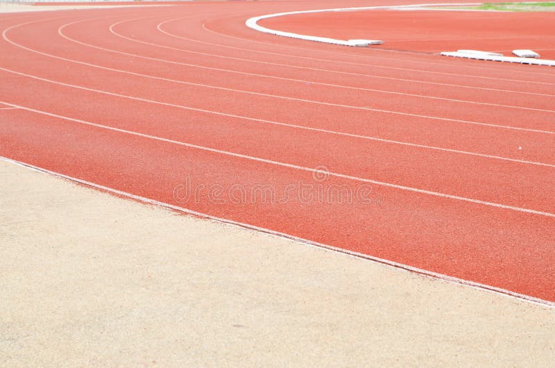 Athletics Stadium Running Track Stock Photo - Image of racecourse ...