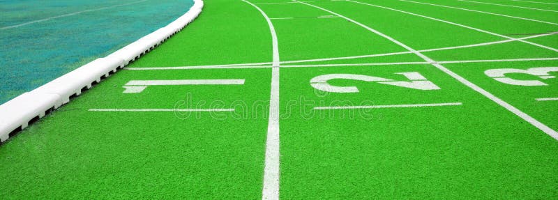 Athletics Stadium Running Track Rubber Standard Red Color Stock Photo ...
