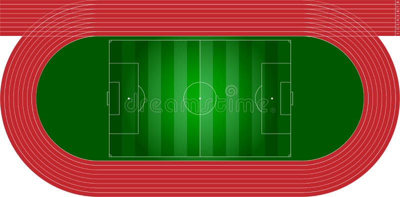 Athletics track stock vector. Illustration of green, field - 24744931