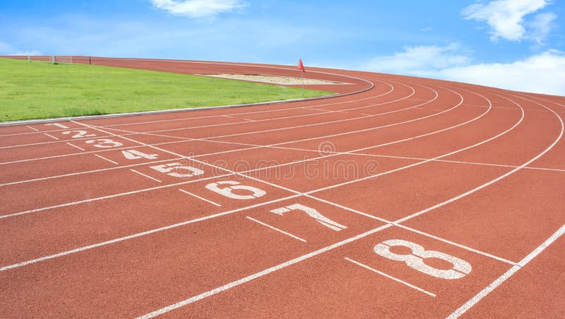 Athletics Track Lane stock image. Image of ground, field - 43618427