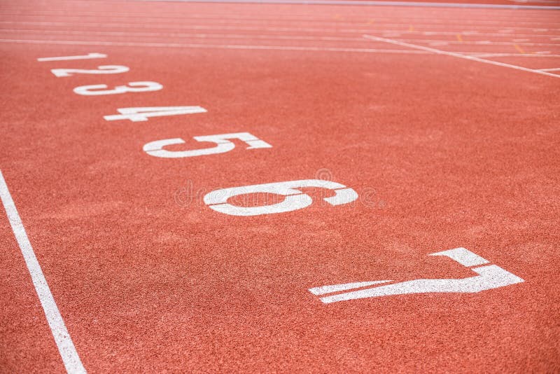 Athletics Track Lane Numbers Stock Image - Image of compete, lane: 42244021