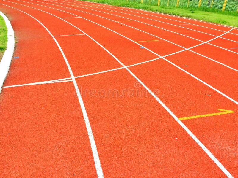 Athletics track stock image. Image of start, line, track - 98490643