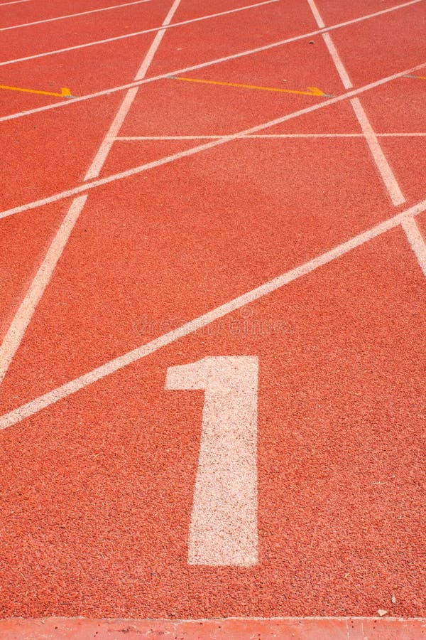 Athletics Track Number One. Stock Photo - Image of lane, arena: 18873328