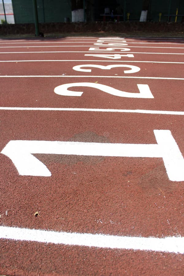 Athletics Track for the Practice of Sports Competitions Stock Photo ...