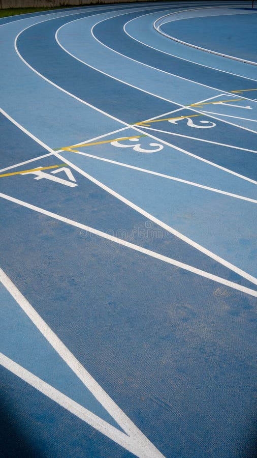 Athletics Track, Starting Area Stock Image - Image of sprint, line ...