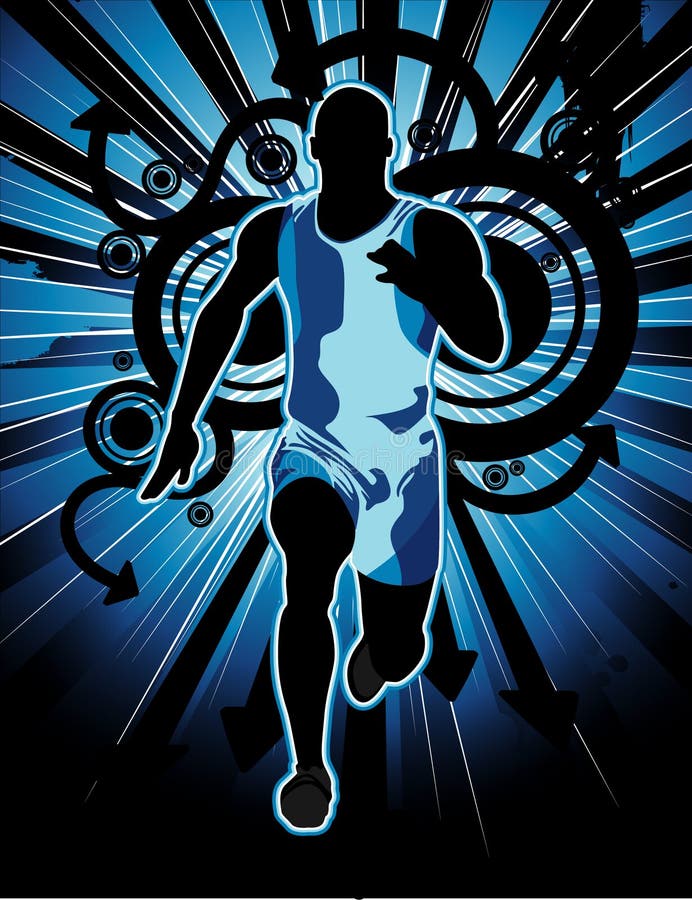 Athletics vector people stock vector. Illustration of abstract - 4910906