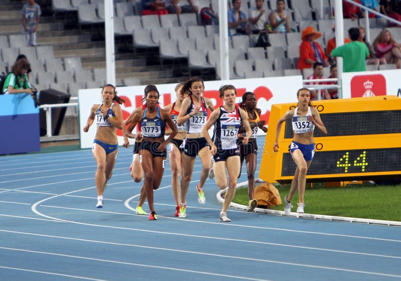 Athlets Compete in 100 Meters Race Editorial Stock Image - Image of ...