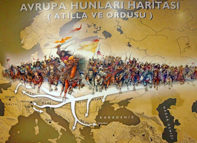 Atilla und die Hunnen redaktionelles bild. Illustration von istanbul ...