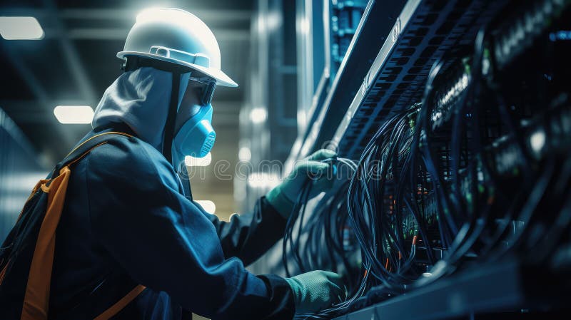 Ation data center install stock illustration. Illustration of ...