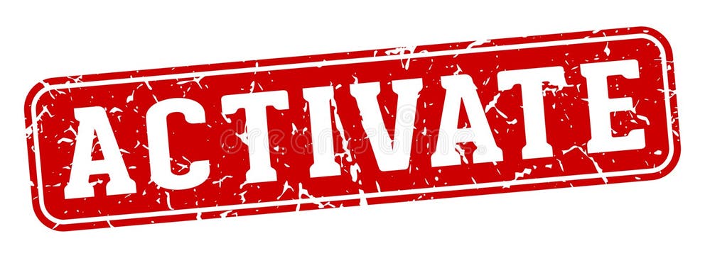 Ativar Sinal Retangular. Ativar Carimbo Ilustração do Vetor ...