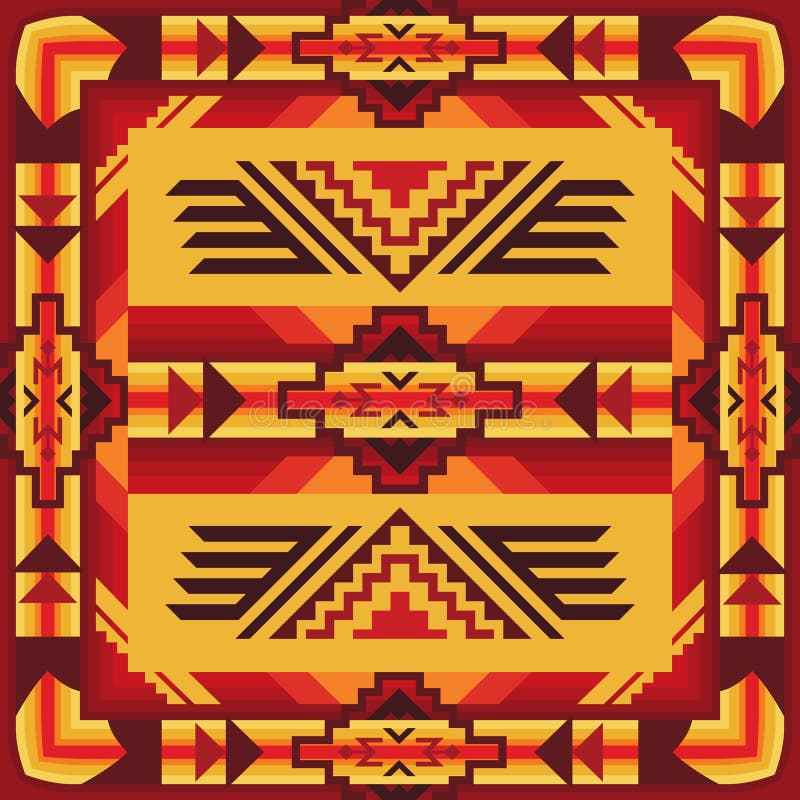 Navajo Print Aztec Pattern Tribal Design Native American Stock