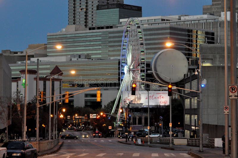 ATL Nights editorial photo. Image of atlanta, ferriswheel - 63213976