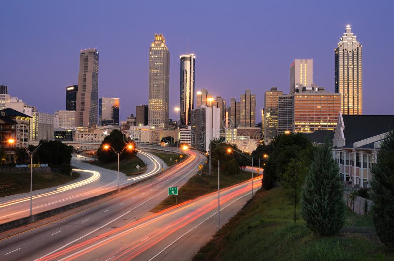 Freedom Parkway through Atlanta Editorial Stock Image - Image of ...