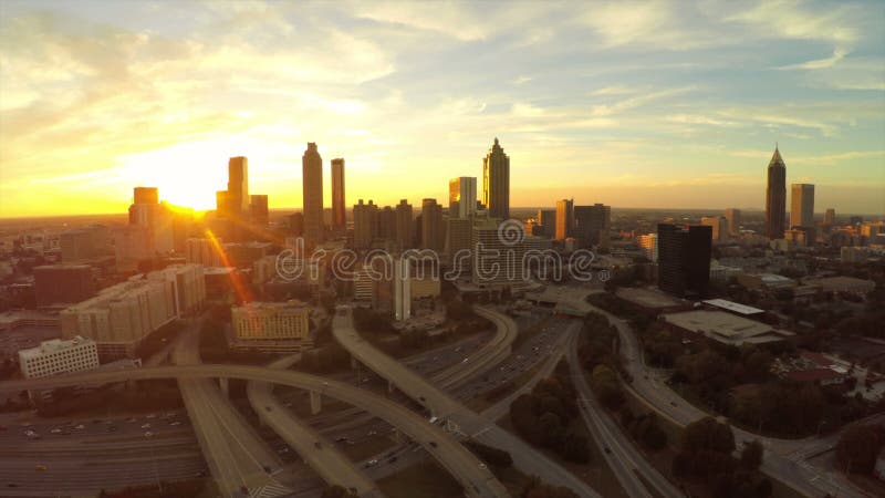Skyview Atlanta Aerial Video Stock Video - Video of destination, ride ...
