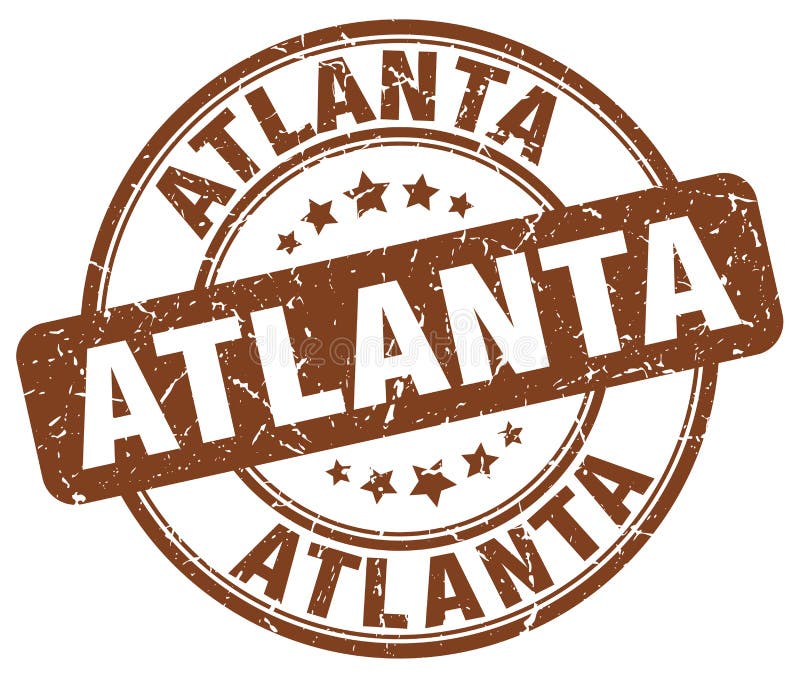 Atlanta Vintage Rusty Metal Sign Stock Vector - Illustration of atlanta ...