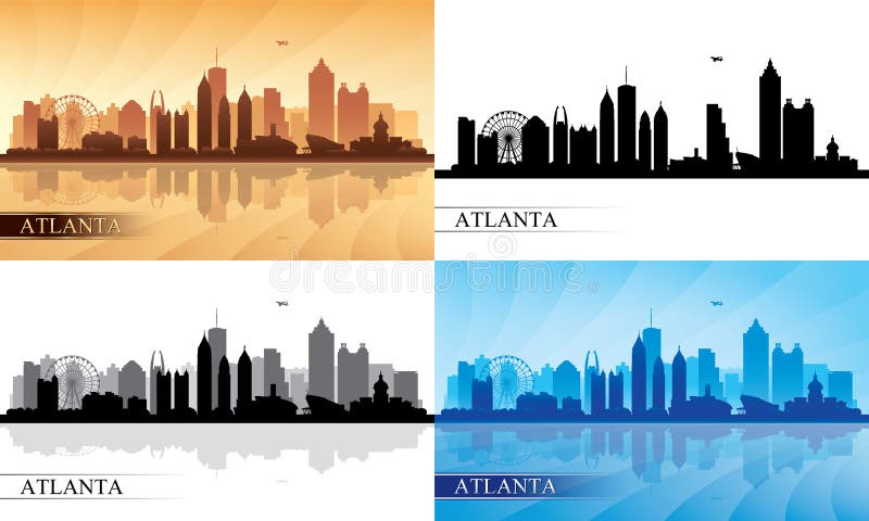 Atlanta Skyline Vector Atlanta Skyline PNG, Vector, PSD, And Clipart