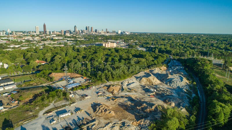 Drone view of Atlanta stock image. Image of perspective - 145681757