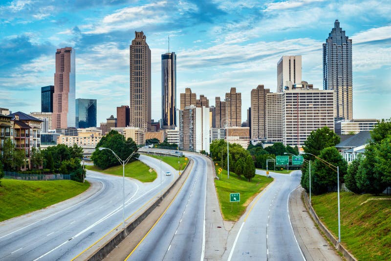 Atlanta Freeway Signs stock image. Image of highway, flight - 12982911