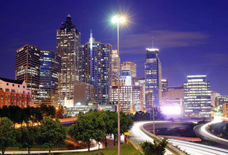 Panorama Du Centre-ville D'Atlanta Image stock - Image du route ...