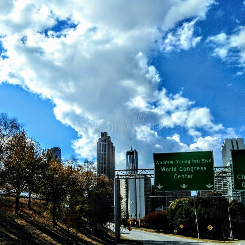 Atlanta in the fall stock image. Image of city, fall - 81302595