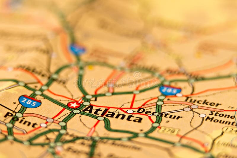 Georgia Highway Map Cities Stock Photos - Free & Royalty-Free Stock ...