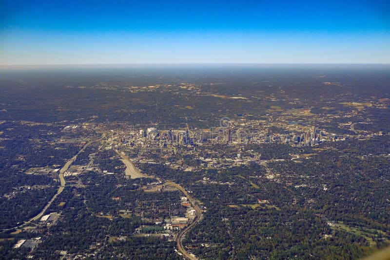 Atlanta Georgia de Above foto de stock. Imagem de azul - 164940766
