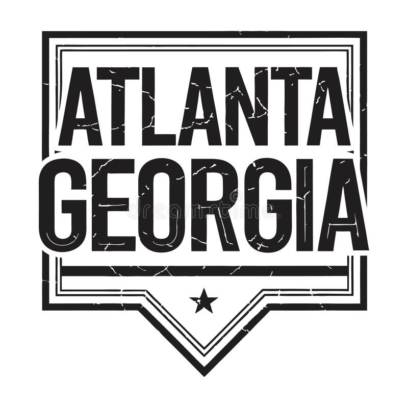 Atlanta, Georgia Distressed Text Vector Tshirt Design Stock ...