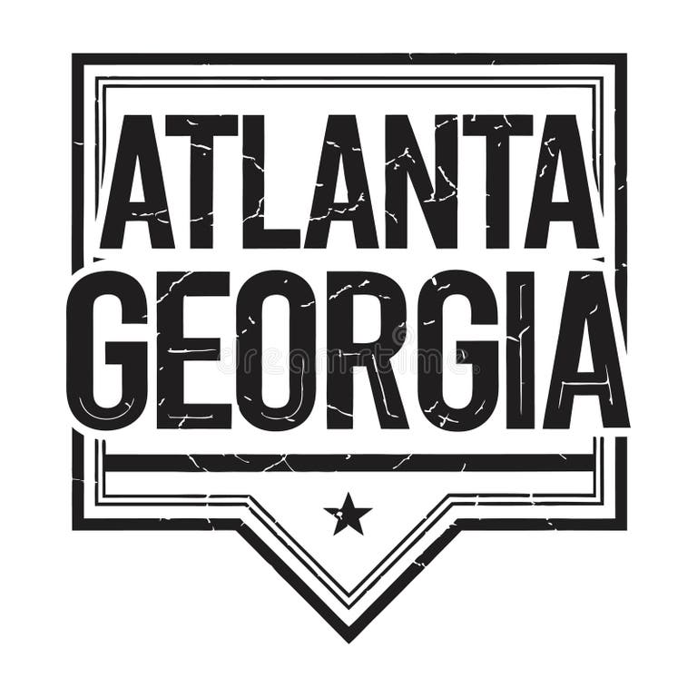 Atlanta, Georgia Distressed Text Vector Tshirt Design Stock ...