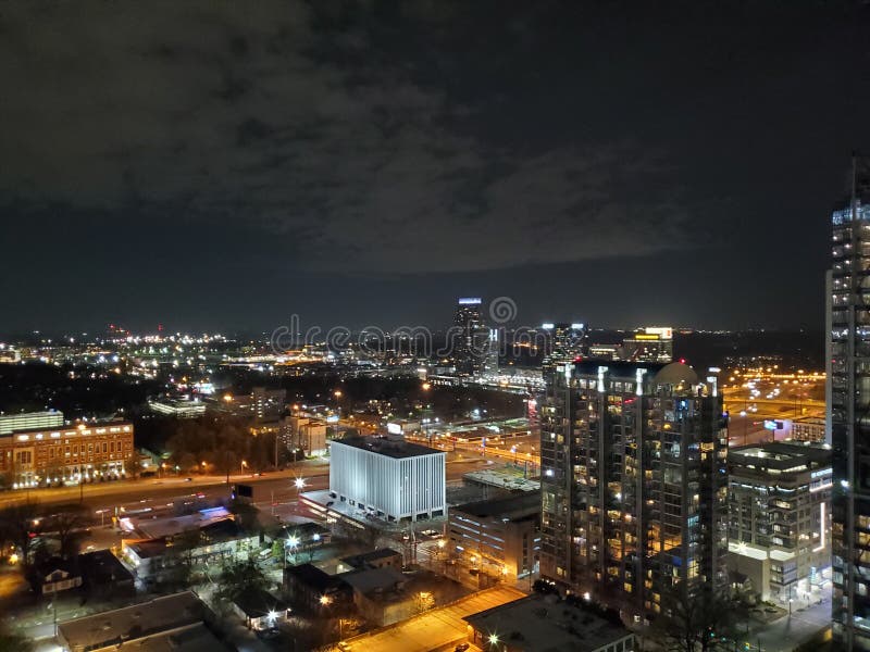 Atlanta, Georgia @ night stock photo. Image of darkness - 225439346