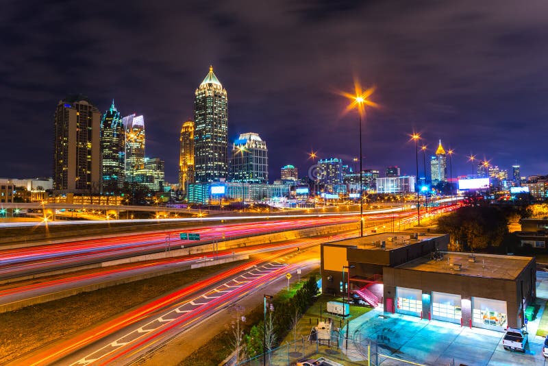 Atlanta, Georgia, USA Skyline Stock Photo - Image of aerial, cityscape ...
