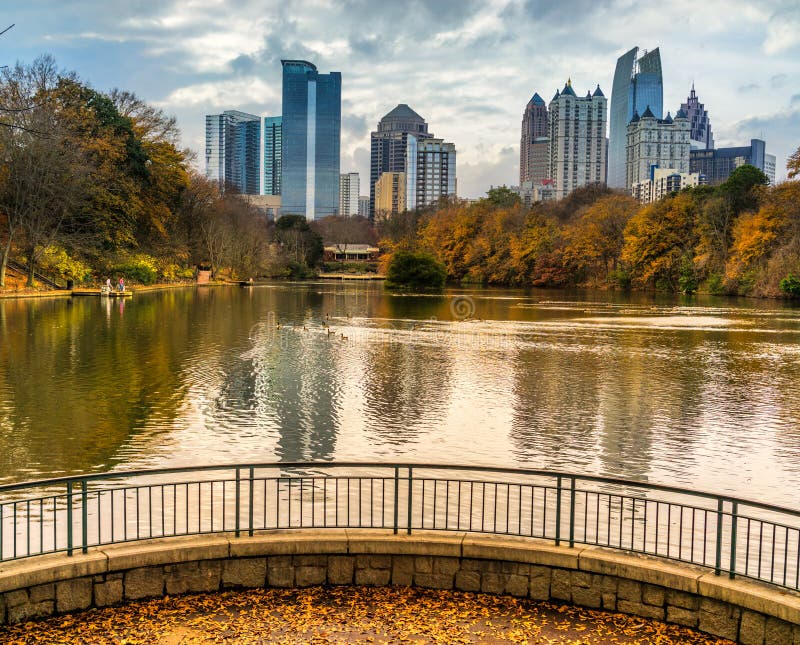 Atlanta, Georgia, USA stock photo. Image of lake, foliage - 51470612