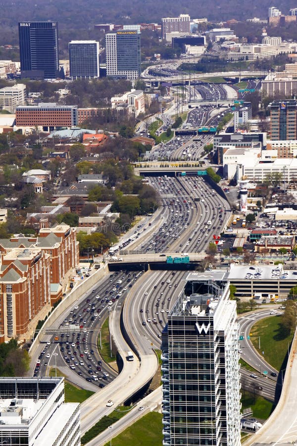 Atlanta - Highways and High Rises Editorial Stock Photo - Image of ...
