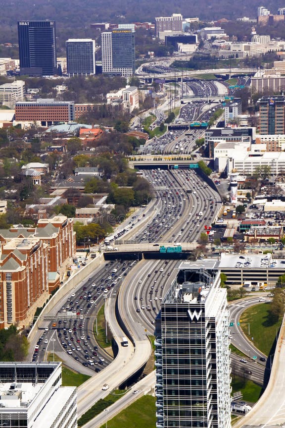 Atlanta - Highways and High Rises Editorial Stock Photo - Image of ...