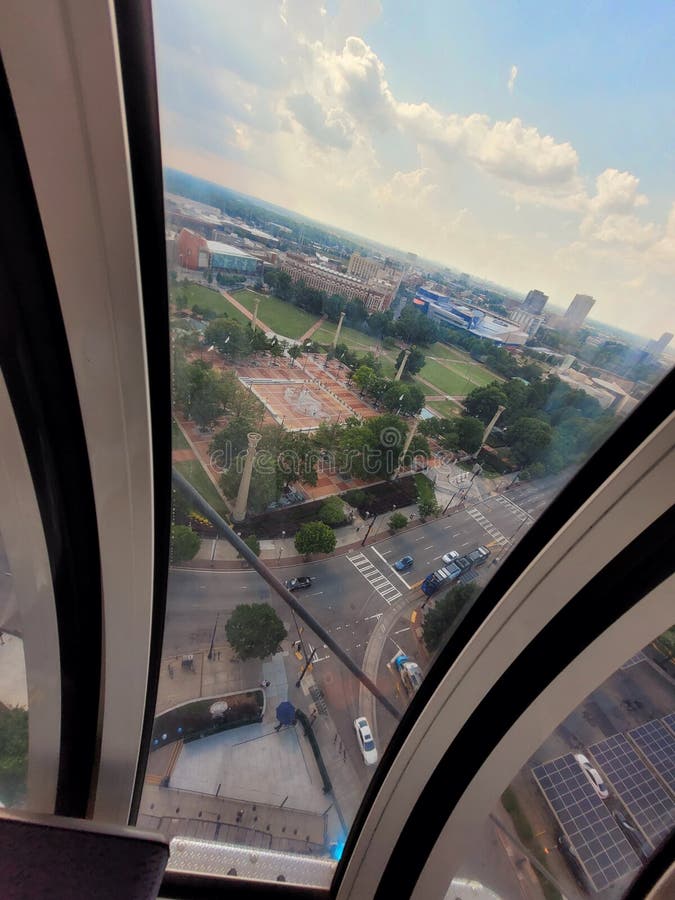 View from Atlanta Sky Eye Air-conditioned Ferris Wheel Editorial Stock ...
