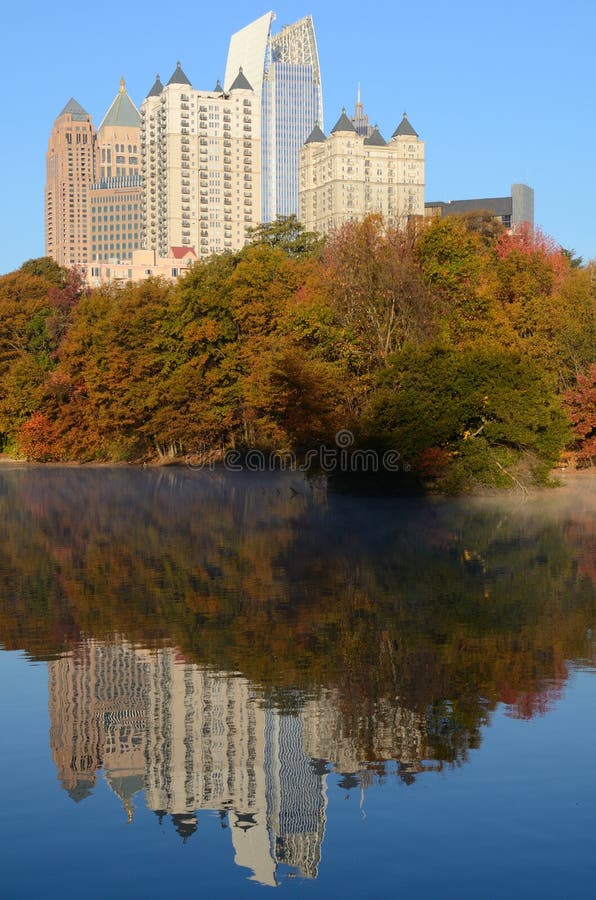 Atlanta Skyline Above Freedom Parkway Stock Photo - Image of ...