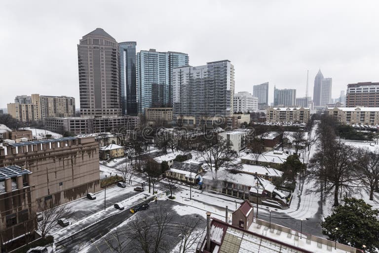 Atlanta Snow Storm editorial stock photo. Image of view - 37778263