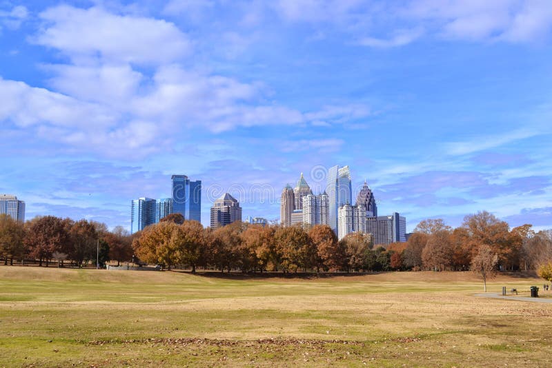 ATLANTA in the spring stock photo. Image of view, city - 51097698