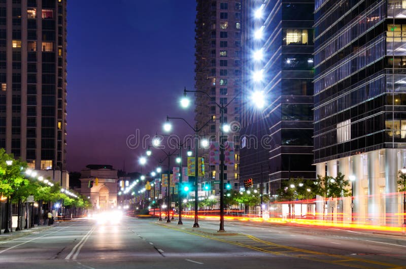 Atlanta Street Scene stock photo. Image of 17th, office - 25521044