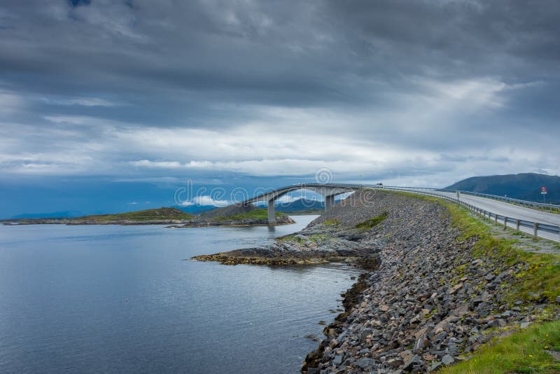 The Atlanterhavsveien, the Atlantic Road Over the Ocean in Norway Stock ...